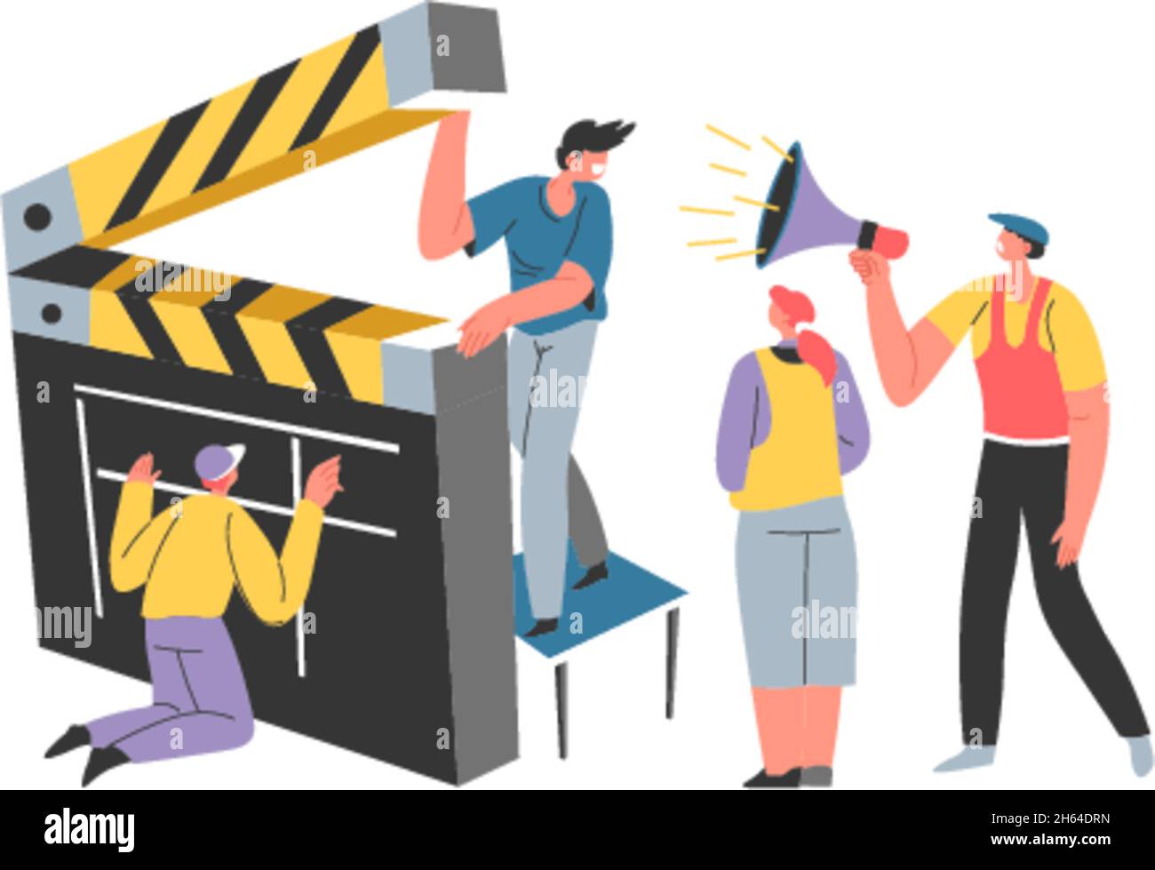 Cinema workers Stock Vector Images - Alamy