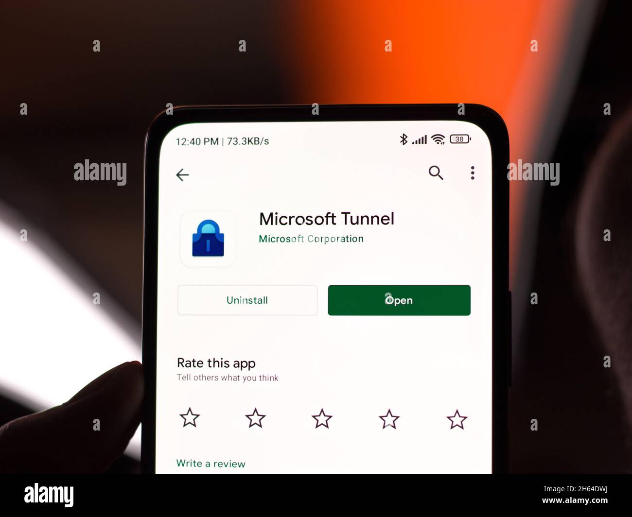 West Bangal, India - November 11, 2021 : Microsoft tunnel logo on phone ...