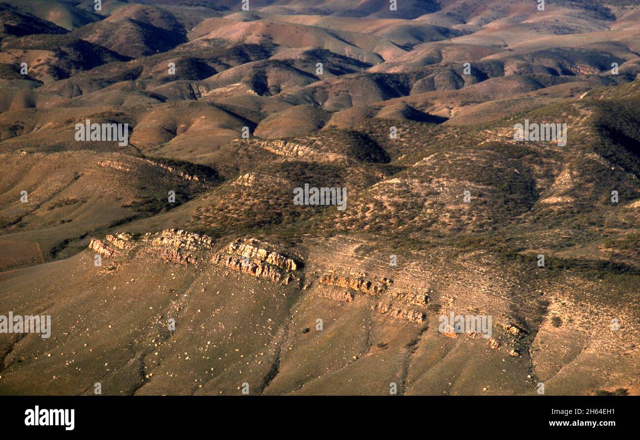 AERIAL OVER THE COOPER BASIN WHICH IS LOCATED MAINLY IN QUEENSLAND BUT ...