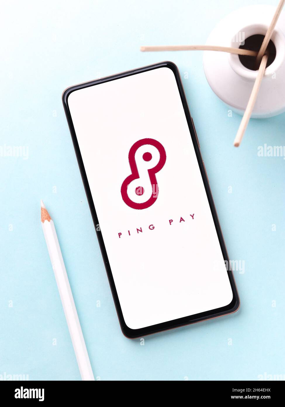 West Bangal, India - November 11, 2021 : Ping Pay Axis Bank logo on ...