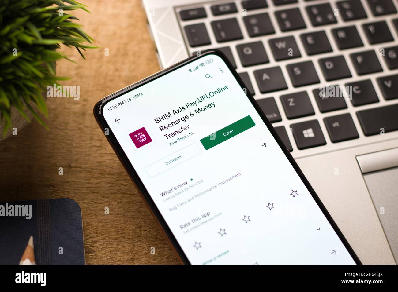 West Bangal, India - November 11, 2021 : Ping Pay Axis Bank logo on ...