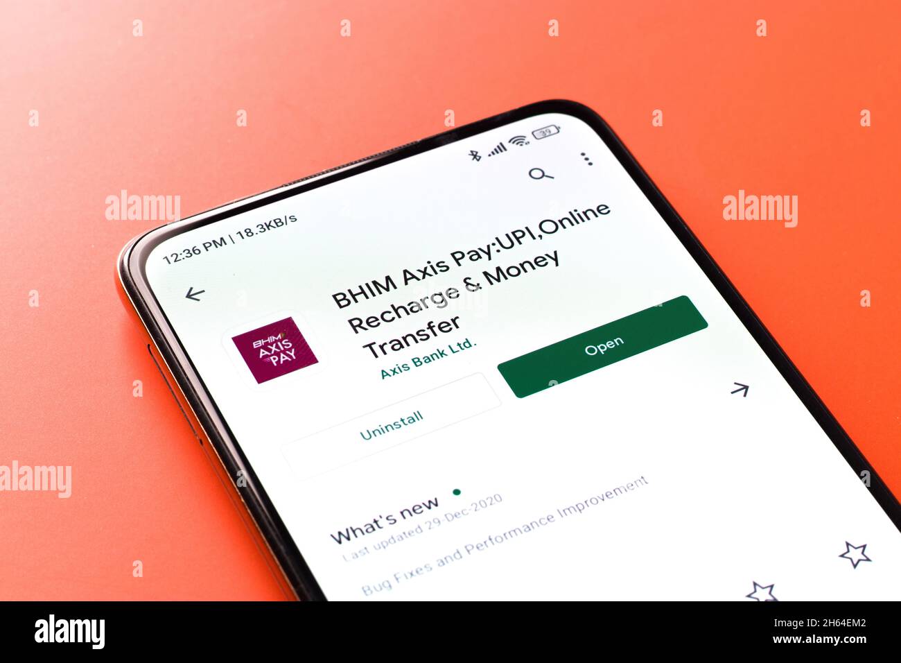 West Bangal, India - November 11, 2021 : Ping Pay Axis Bank logo on ...