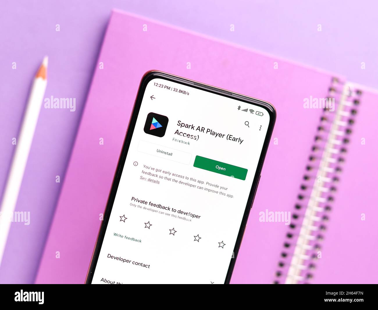 West Bangal, India - November 11, 2021 : Spark AR Studio logo on phone ...