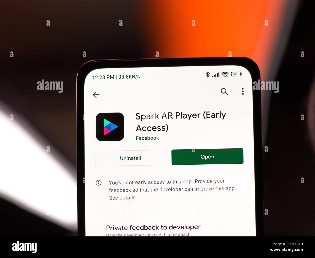 West Bangal, India - November 11, 2021 : Spark AR Studio logo on phone ...