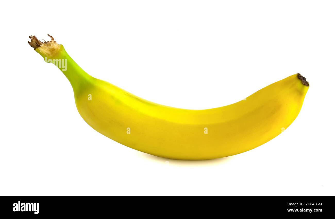 One banana isolated on white background Stock Photo - Alamy