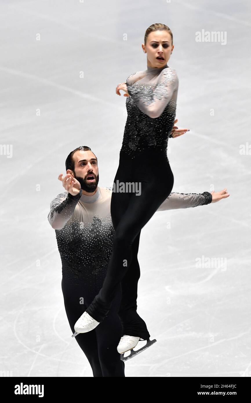 Tokyo, Japan. 13th Nov, 2021. Ashley Cain-Gribble (front)/Timothy Leduc ...