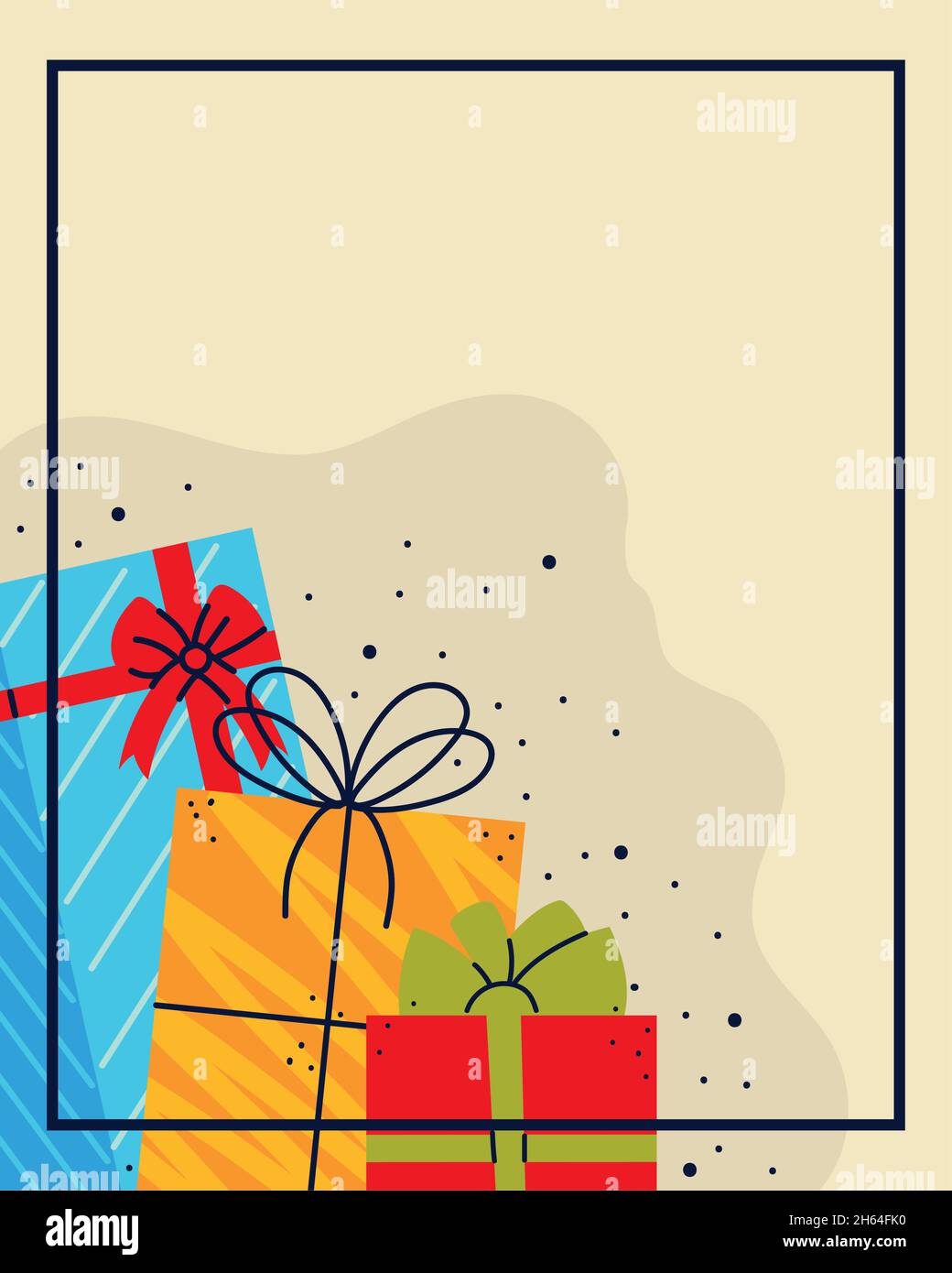 christmas gifts poster Stock Vector Image & Art - Alamy