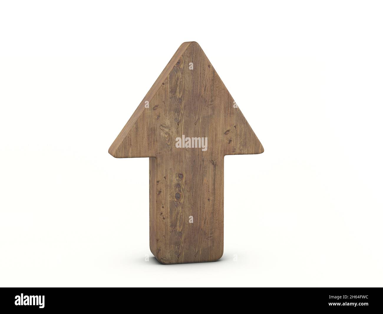 Wood arrow symbol on a white background. 3d illustration Stock Photo ...
