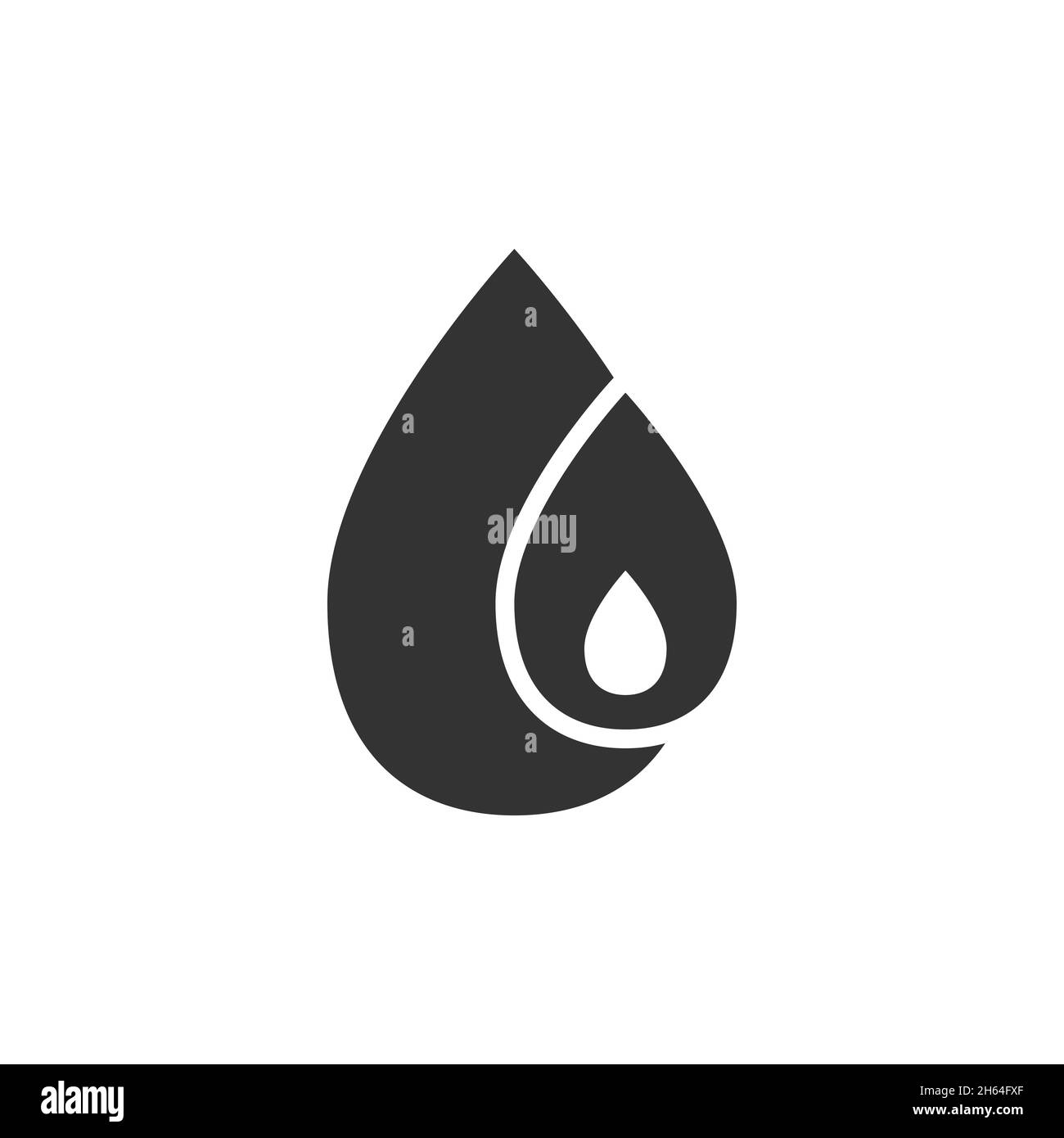 Water drop icon in flat style. Blob vector illustration on white ...