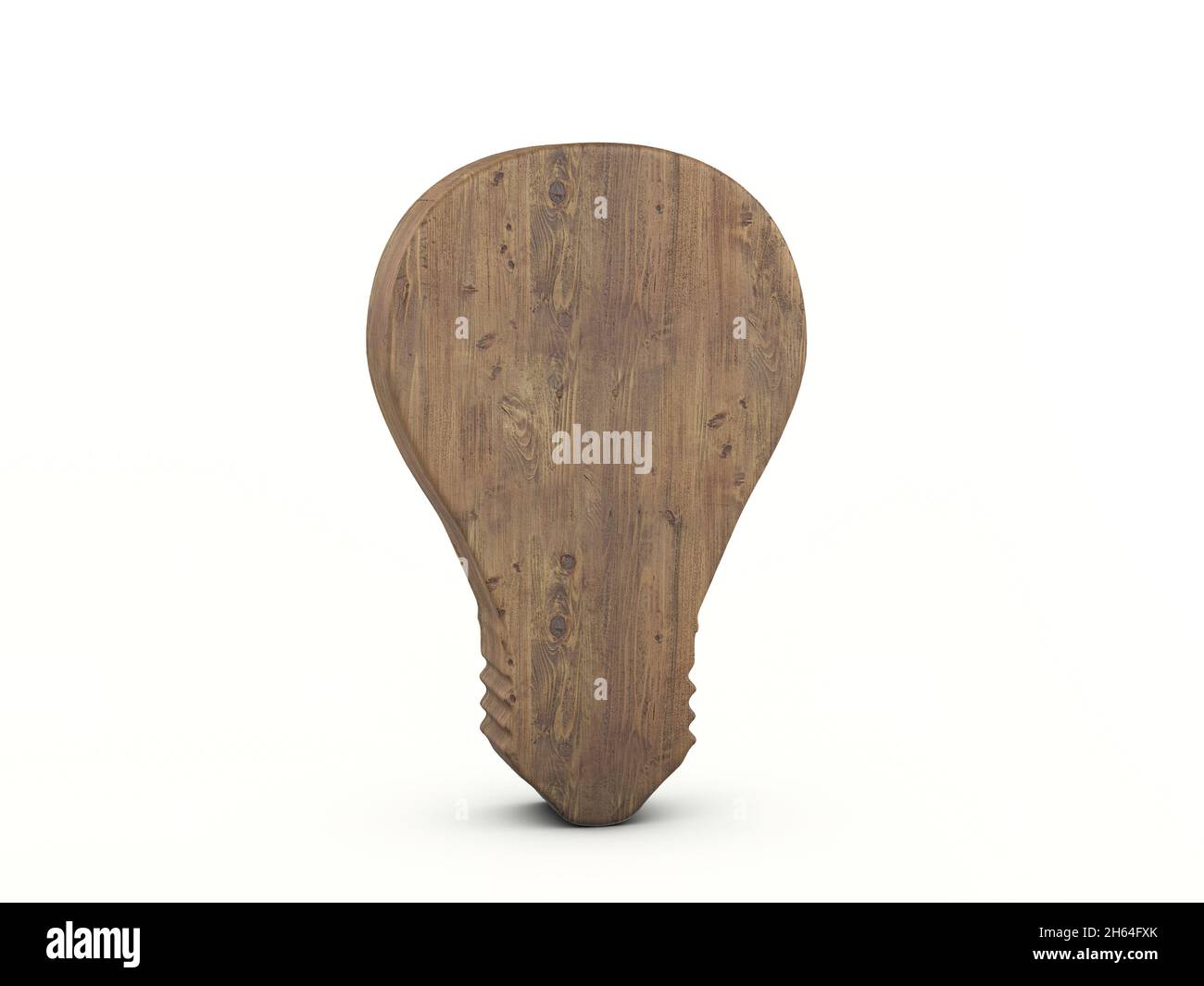Wood bulb symbol on a white background. 3d illustration Stock Photo - Alamy
