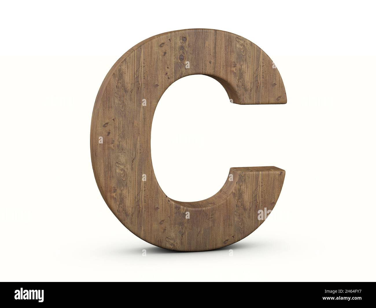 Wood letter C on a white background. 3d illustration Stock Photo - Alamy