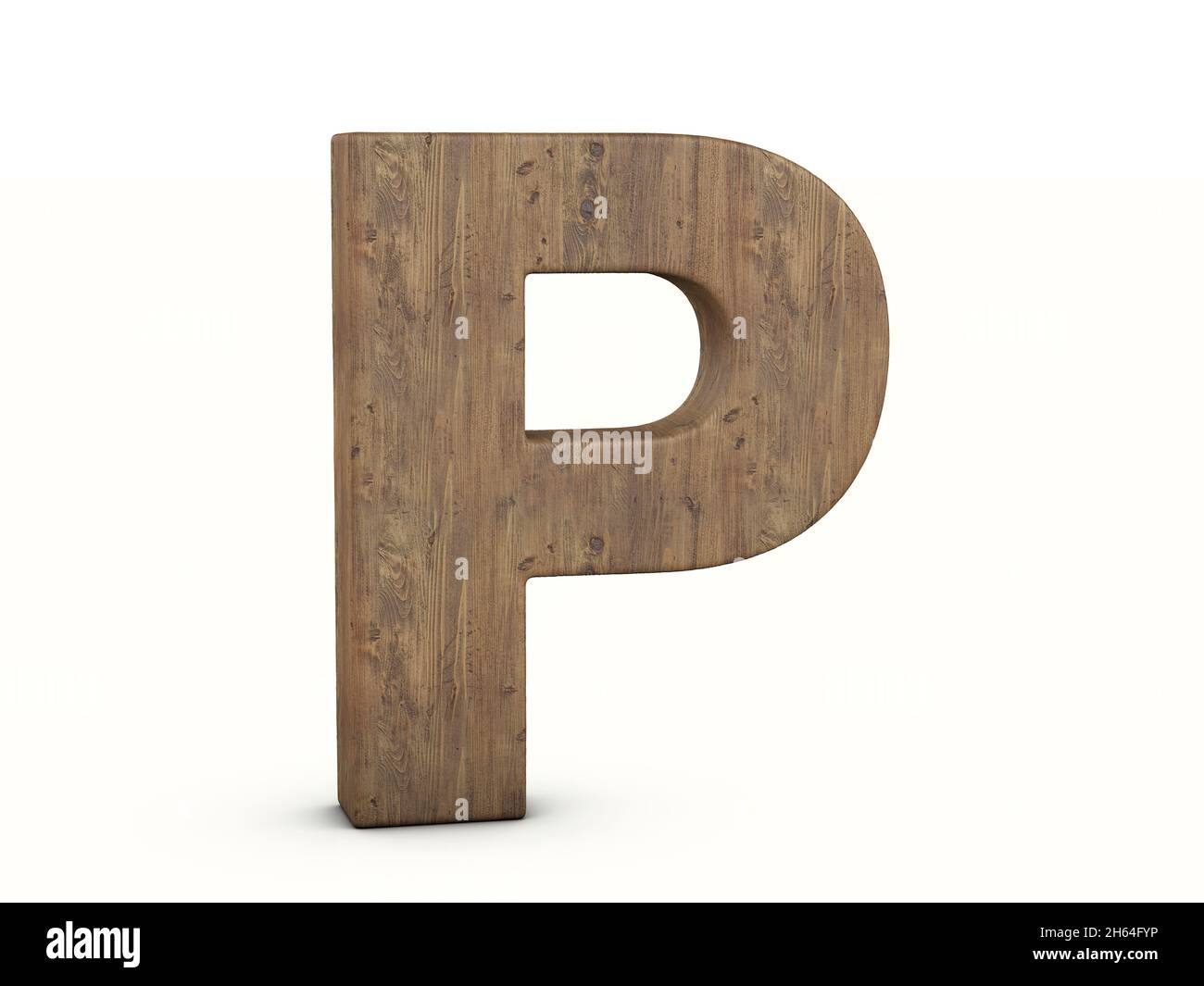 Wood letter P on a white background. 3d illustration Stock Photo - Alamy