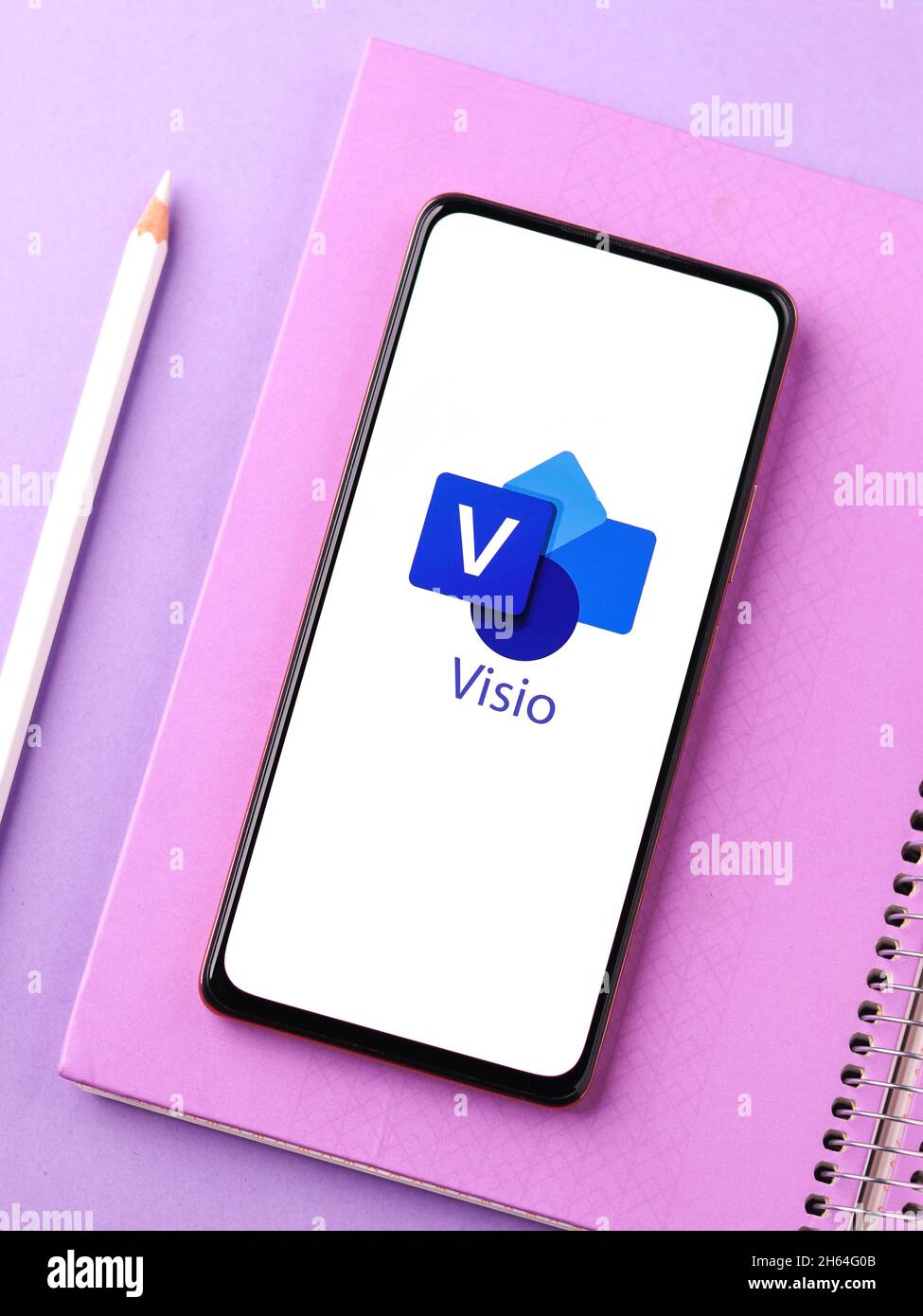 West Bangal, India - November 11, 2021 : Microsoft Visio logo on phone ...