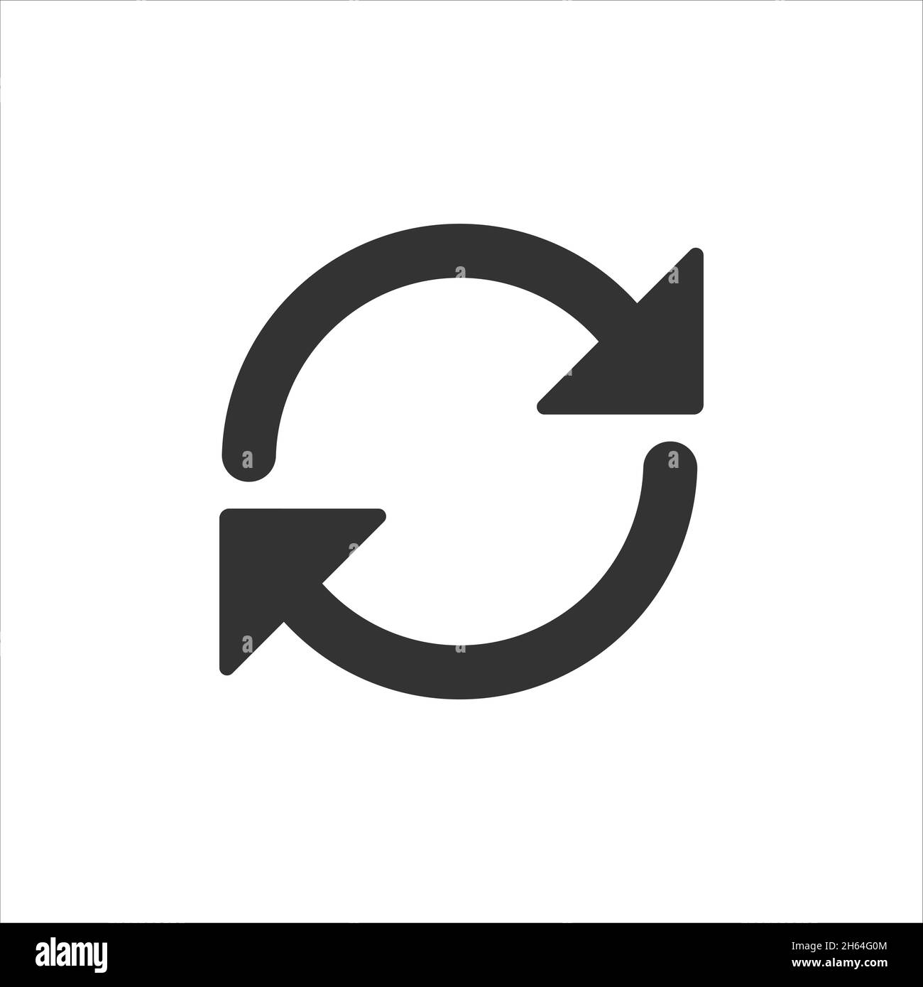 Recycle icon in flat style. Reuse vector illustration on white isolated ...