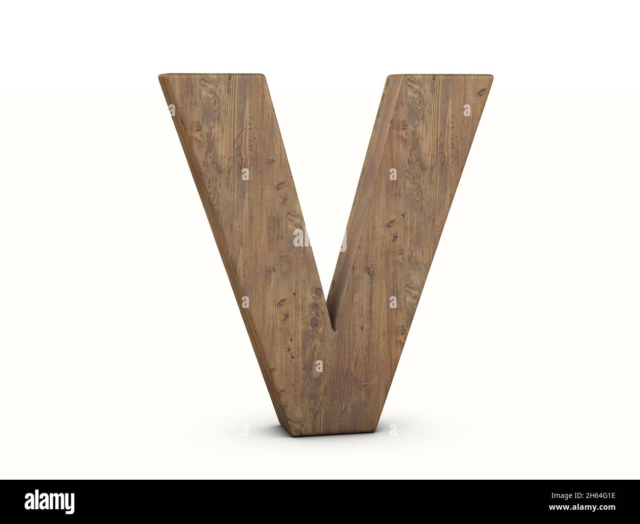Wood letter V on a white background. 3d illustration Stock Photo - Alamy