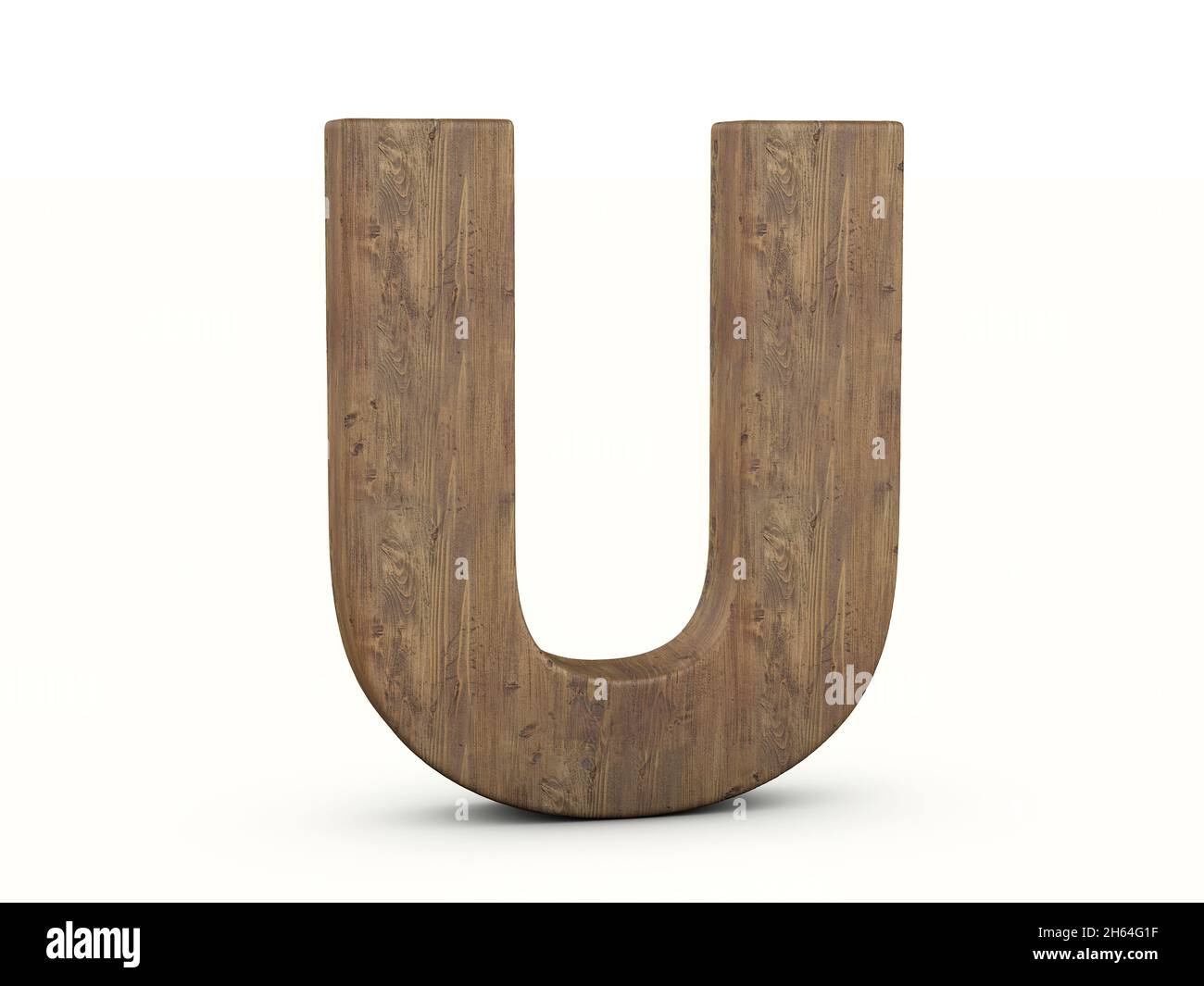 Wood letter U on a white background. 3d illustration Stock Photo - Alamy
