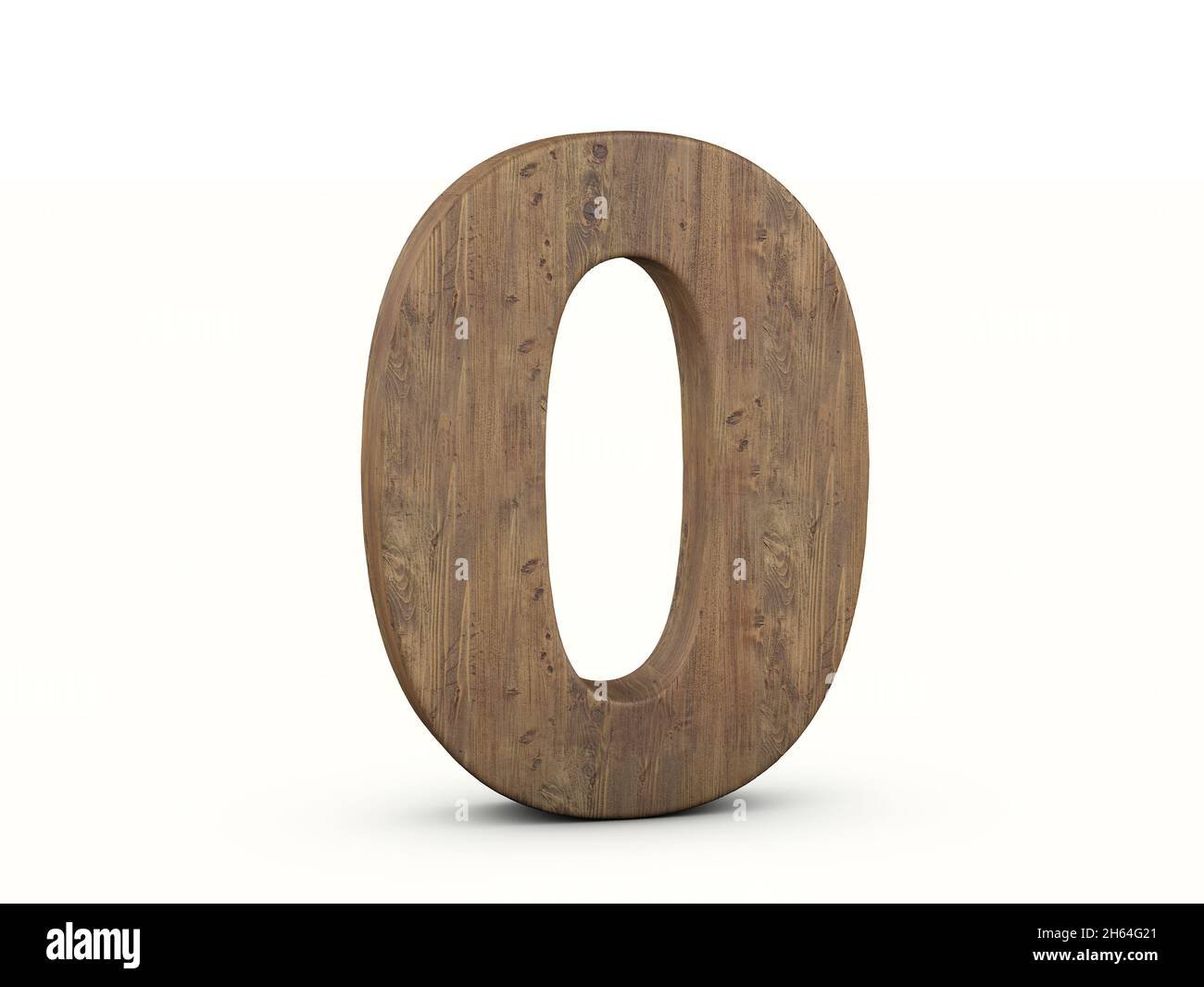 Wood number zero on a white background. 3d illustration Stock Photo - Alamy