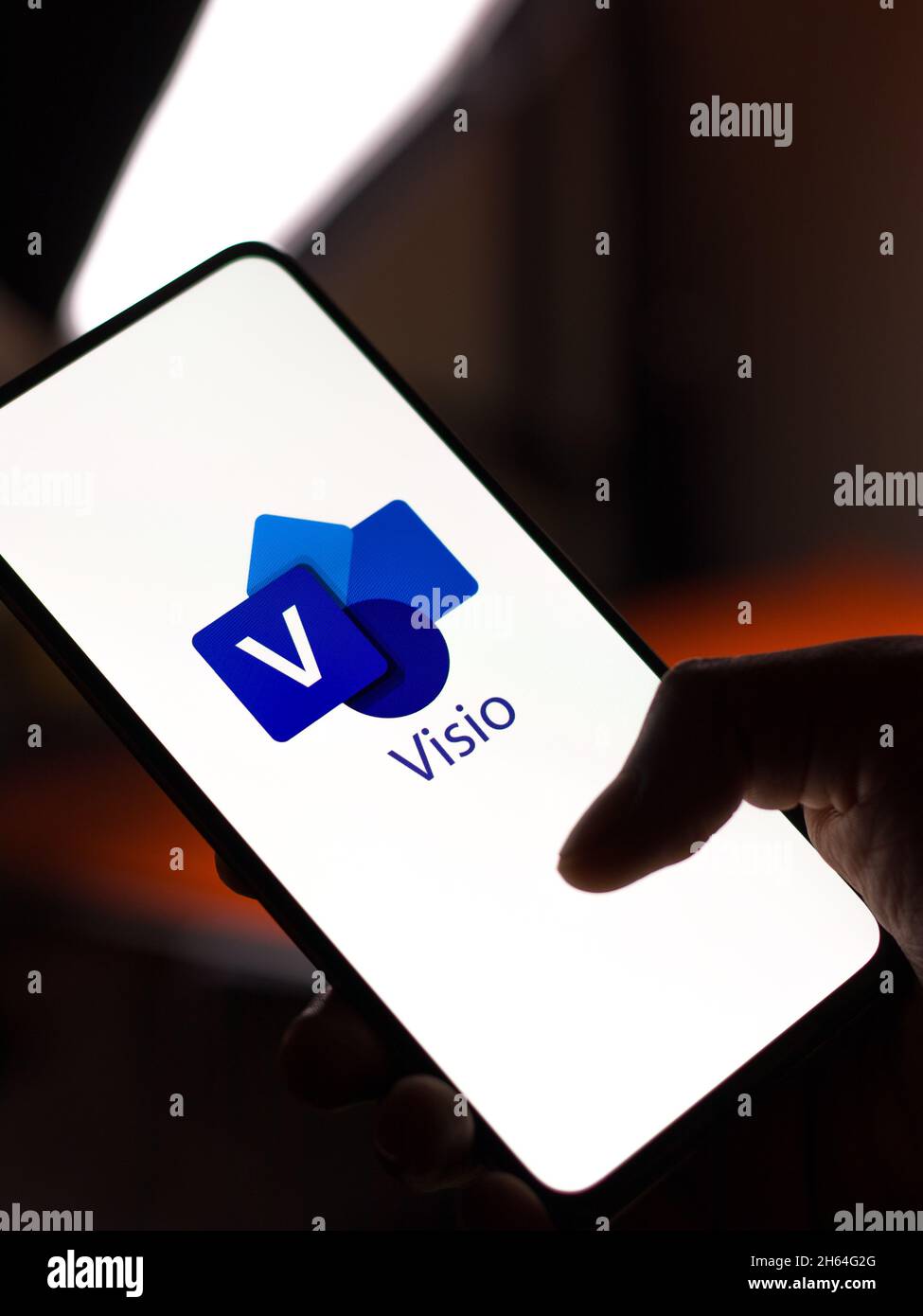 West Bangal, India - November 11, 2021 : Microsoft Visio logo on phone ...