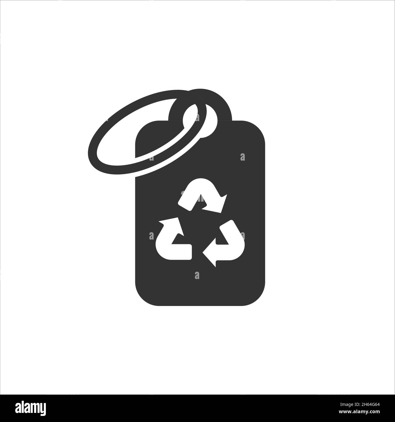 Price tag icon in flat style. Bio recycle vector illustration on white ...
