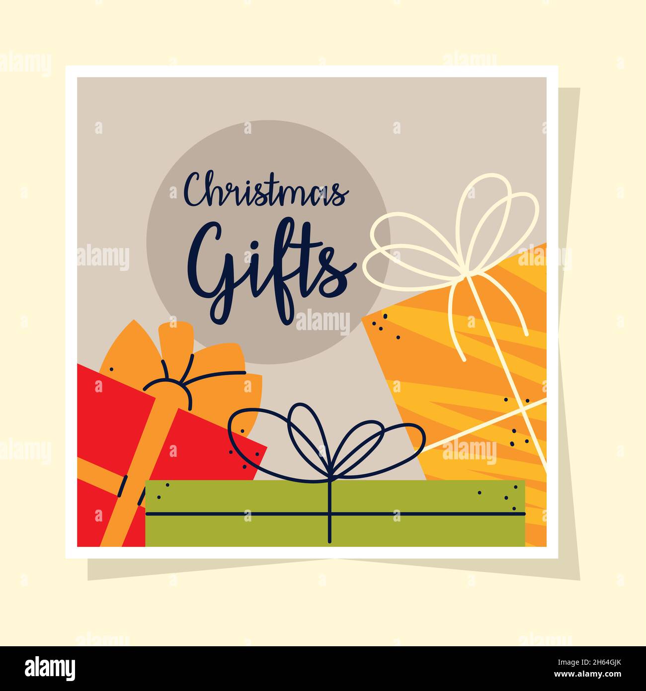 christmas gifts card Stock Vector Image & Art - Alamy