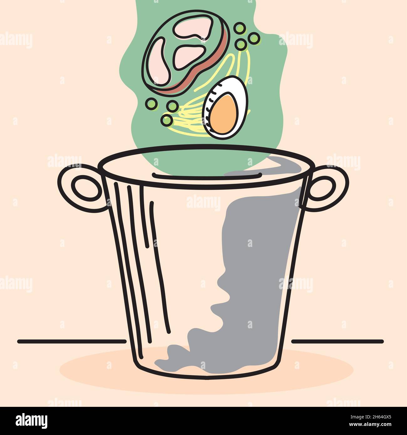 Food hot pot ingredients Stock Vector Images - Alamy