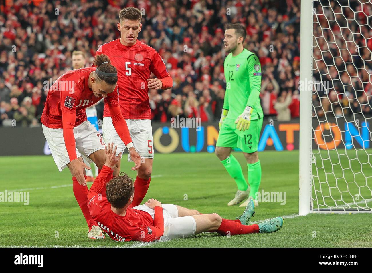 Copenhagen, Denmark. 12th Nov, 2021. Andreas Skov Olsen (11) of Denmark ...