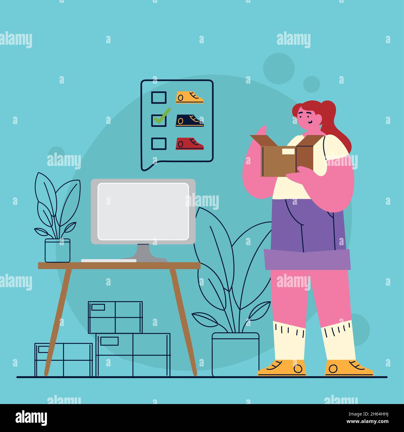online shopping process Stock Vector Image & Art - Alamy