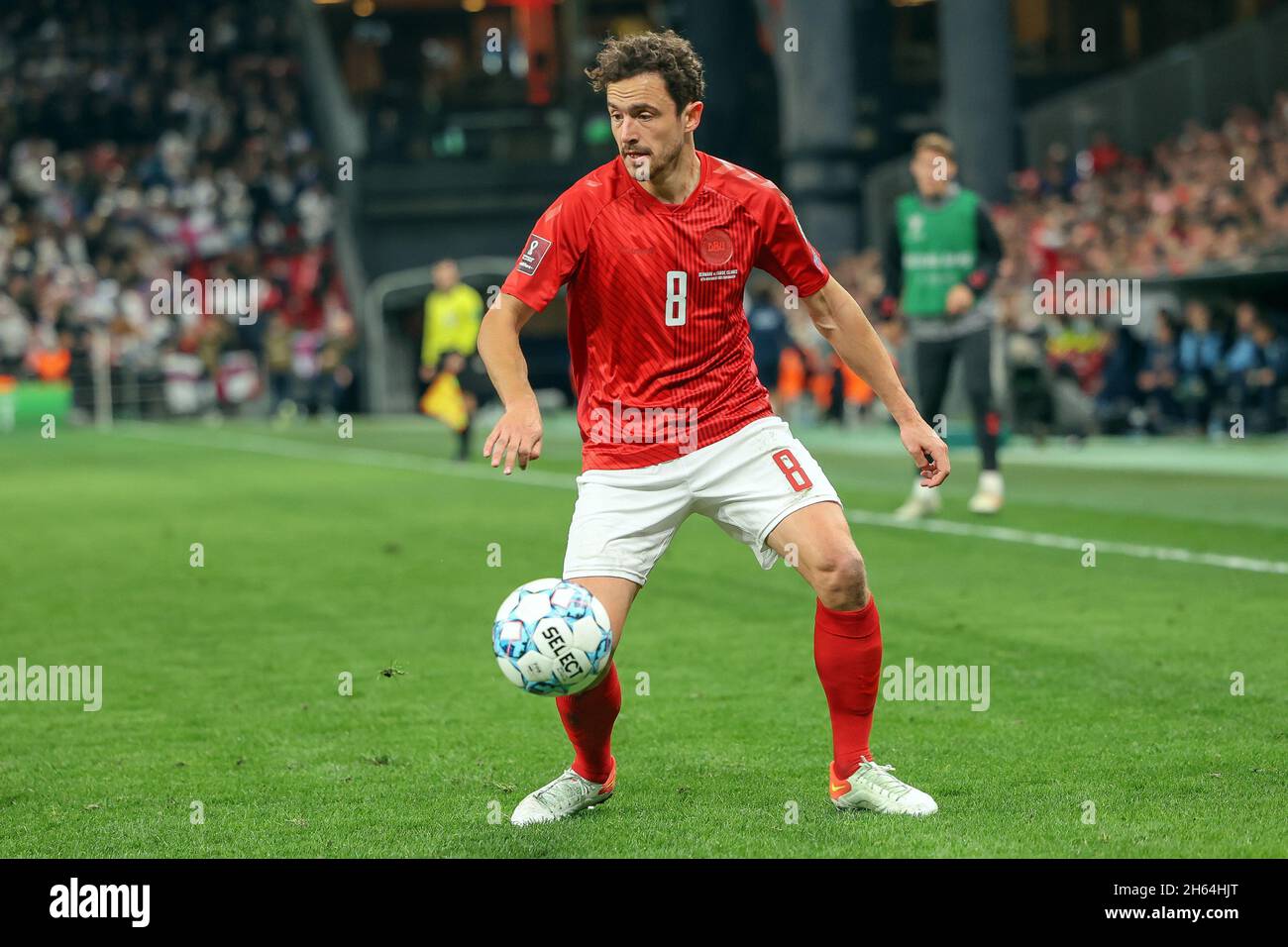 Copenhagen, Denmark. 12th Nov, 2021. Thomas Delaney (8) of Denmark seen ...