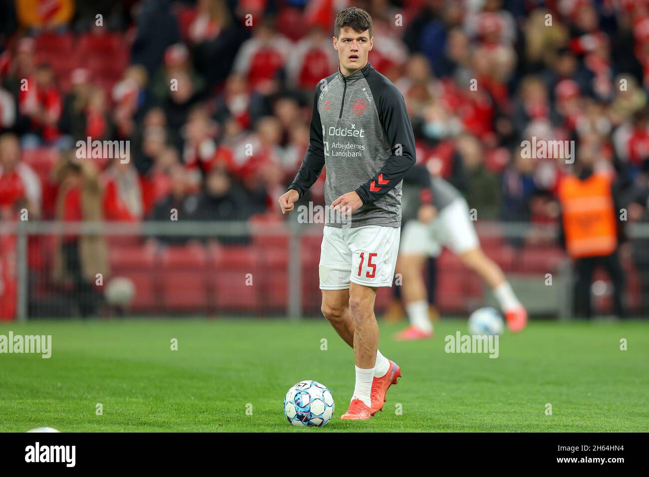 Copenhagen, Denmark. 12th Nov, 2021. Christian Norgaard (15) of Denmark ...