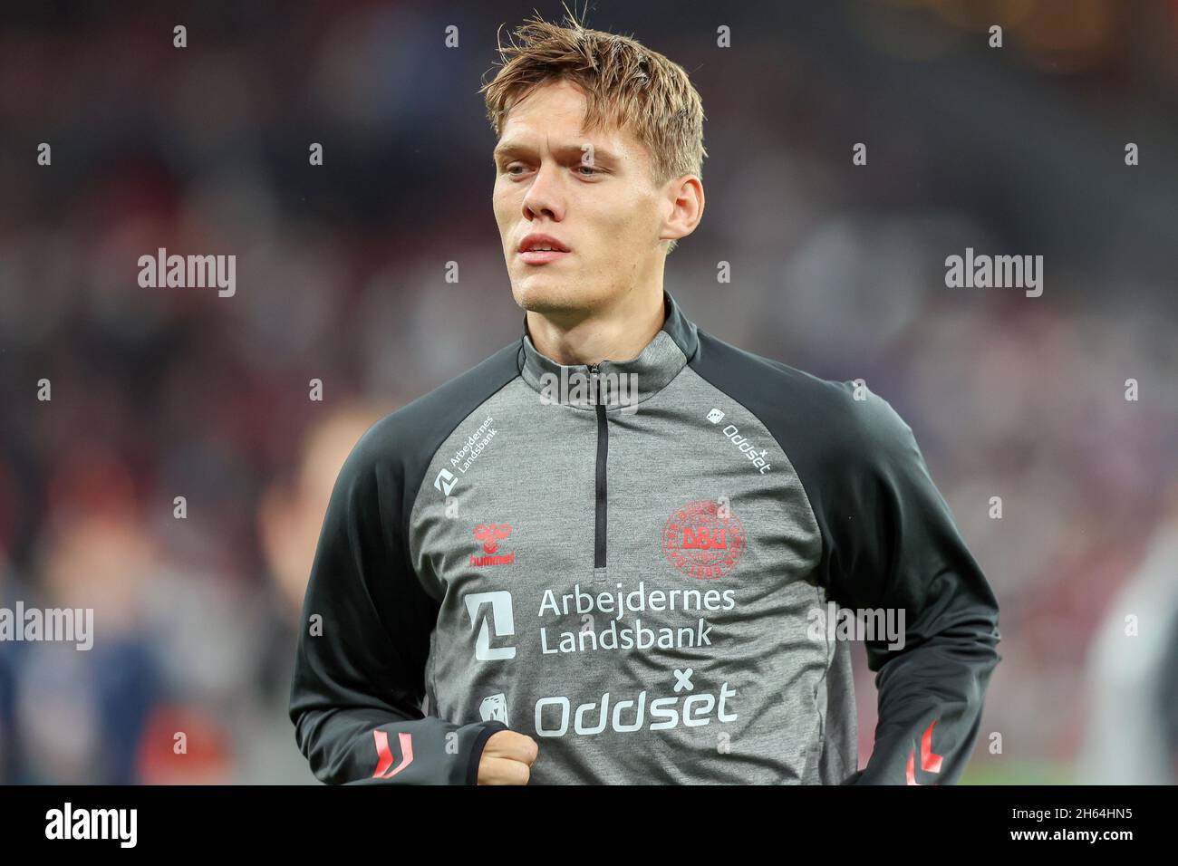 Copenhagen, Denmark. 12th Nov, 2021. Jannik Vestergaard of Denmark is ...