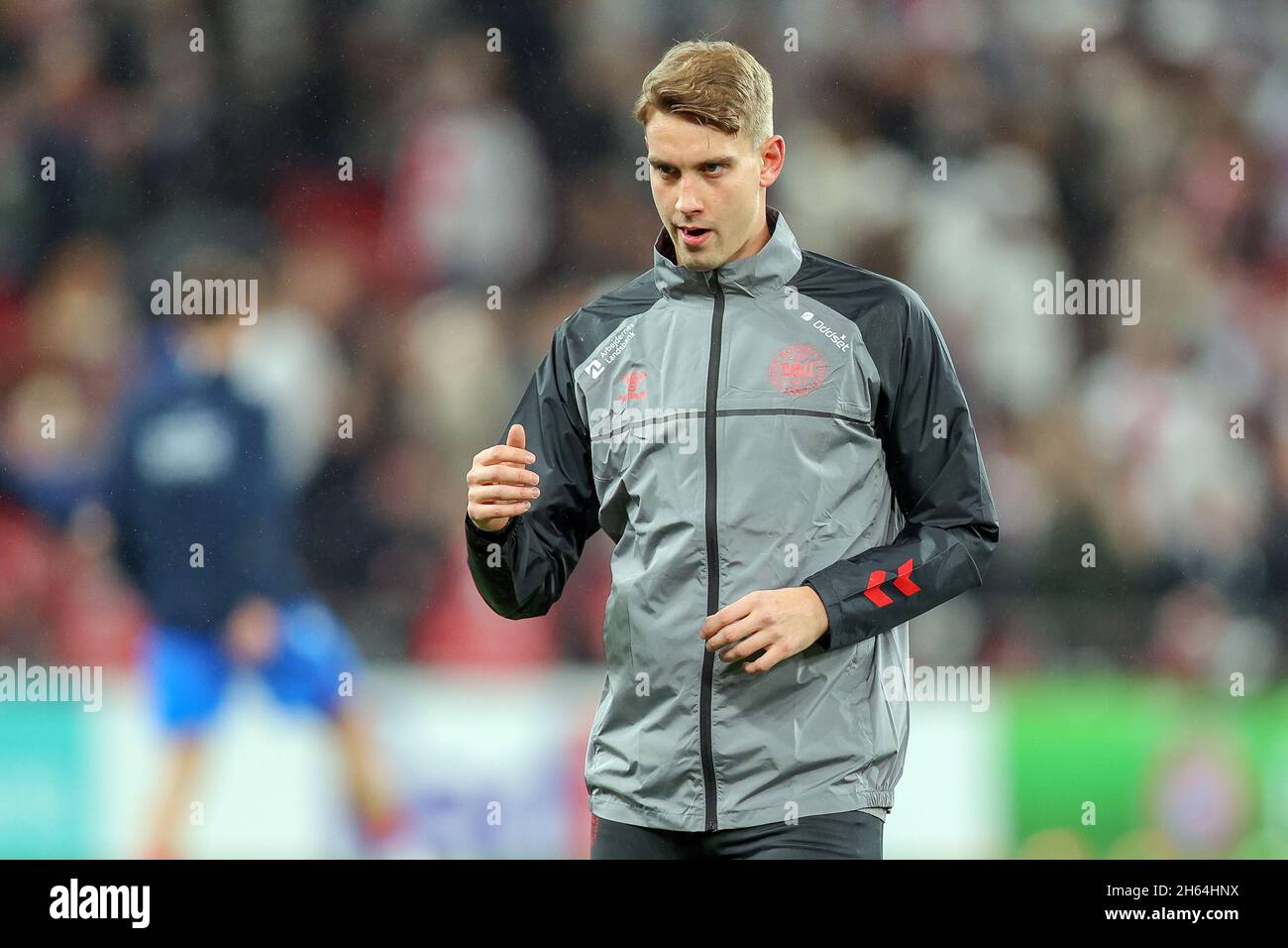 Copenhagen, Denmark. 12th Nov, 2021. Andreas Maxso of Denmark is ...