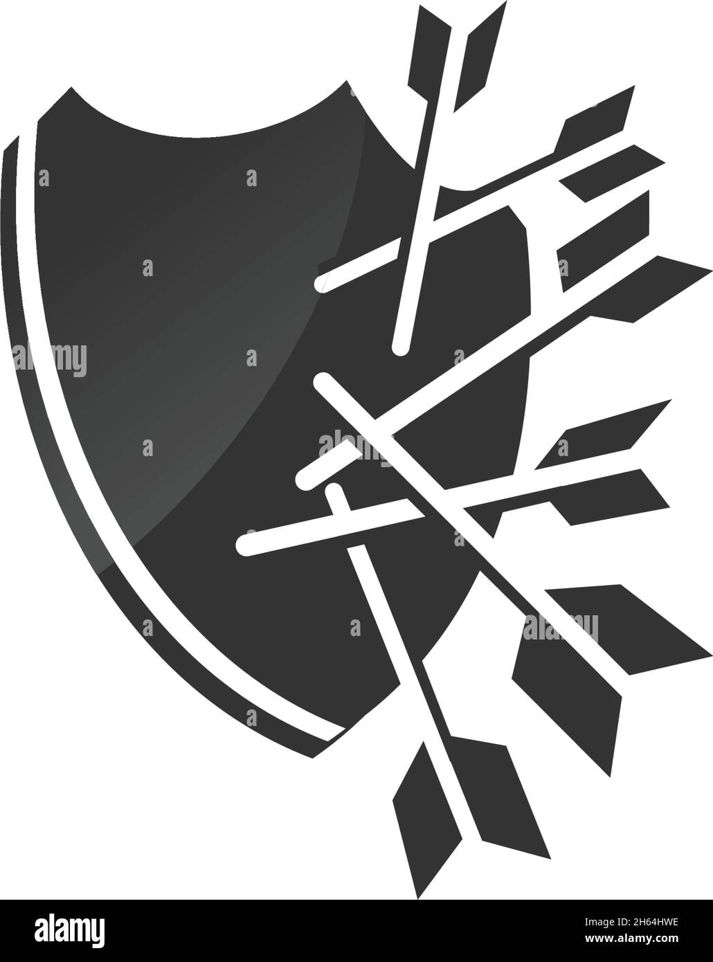 Shield Arrows Protection Security Illustration Template Icon Stock Vector Image & Art - Alamy