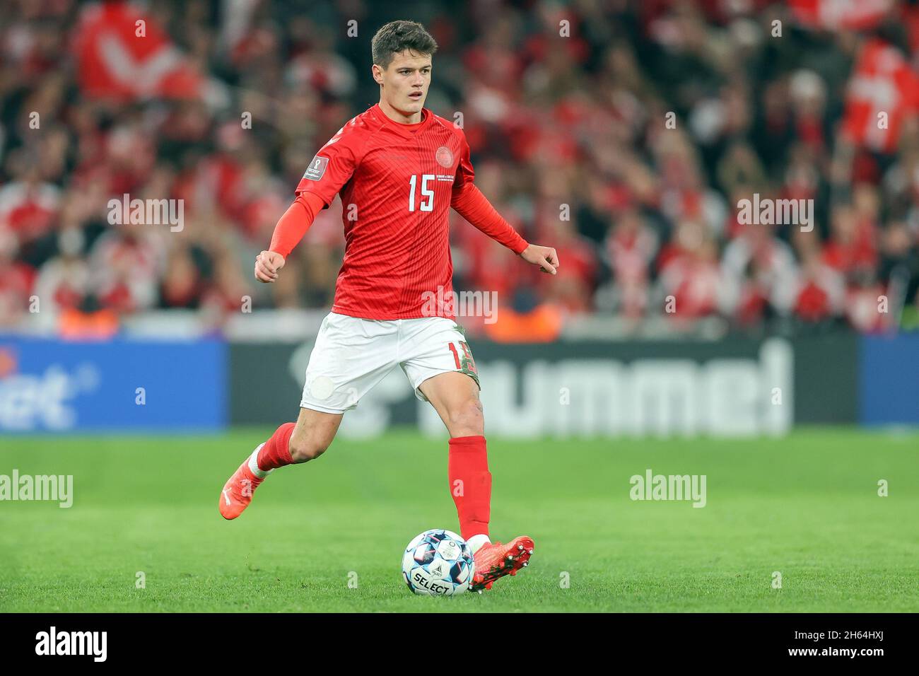 Copenhagen, Denmark. 12th Nov, 2021. Christian Norgaard (15) of Denmark ...