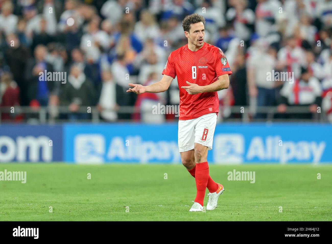 Copenhagen, Denmark. 12th Nov, 2021. Thomas Delaney (8) of Denmark seen ...
