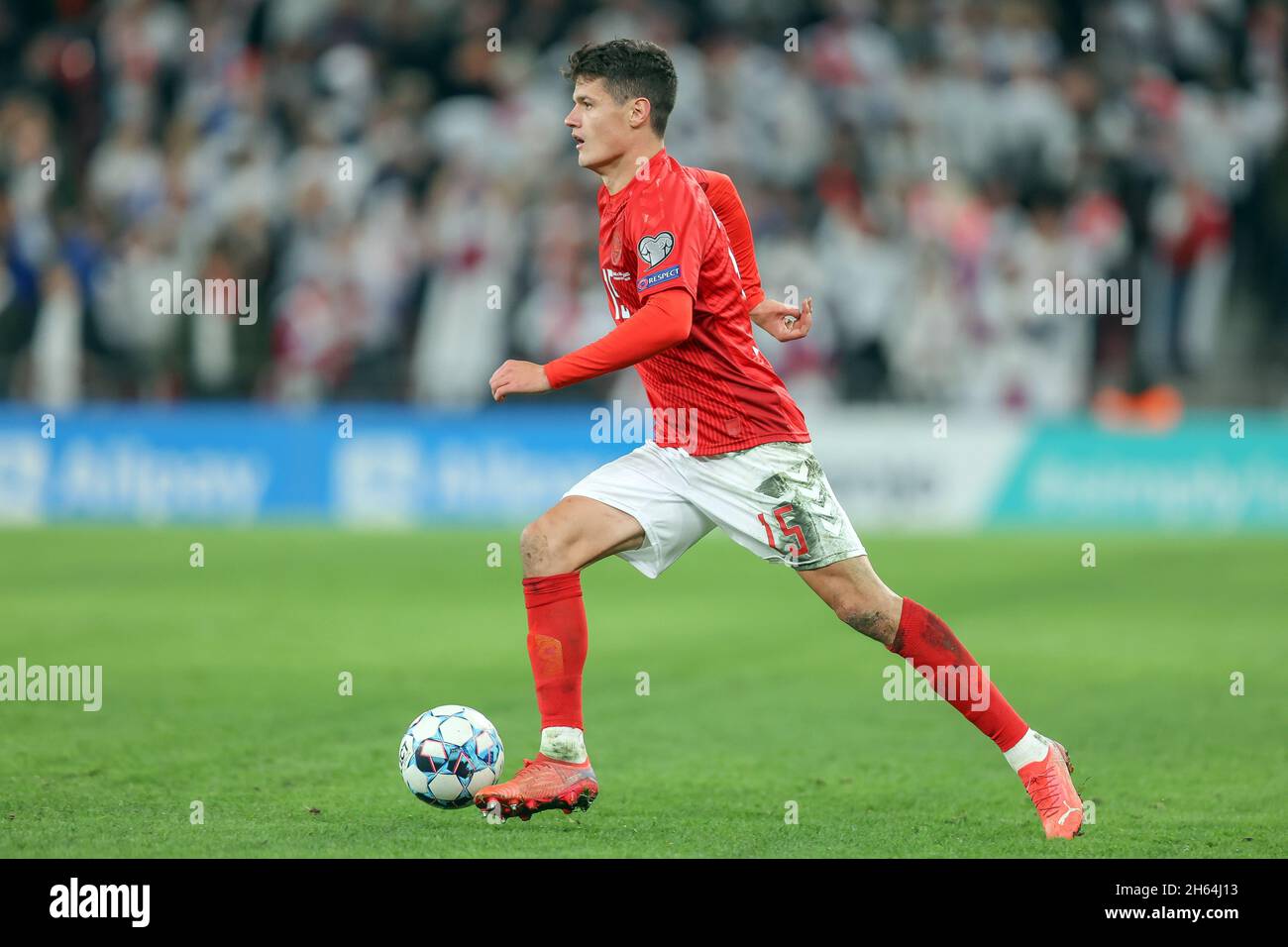 Copenhagen, Denmark. 12th Nov, 2021. Christian Norgaard (15) of Denmark ...