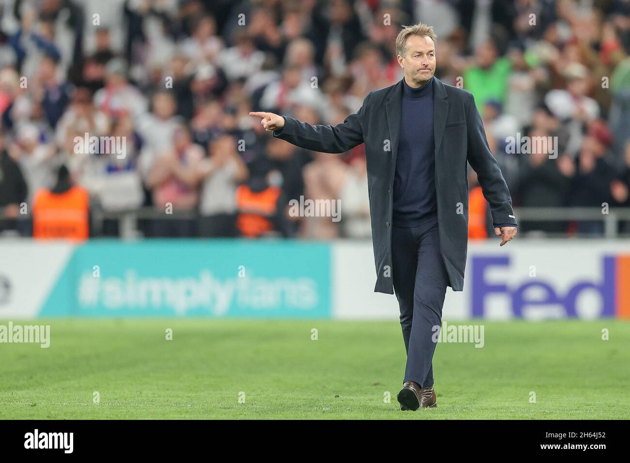 Copenhagen, Denmark. 12th Nov, 2021. Head coach Kasper Hjulmand of ...