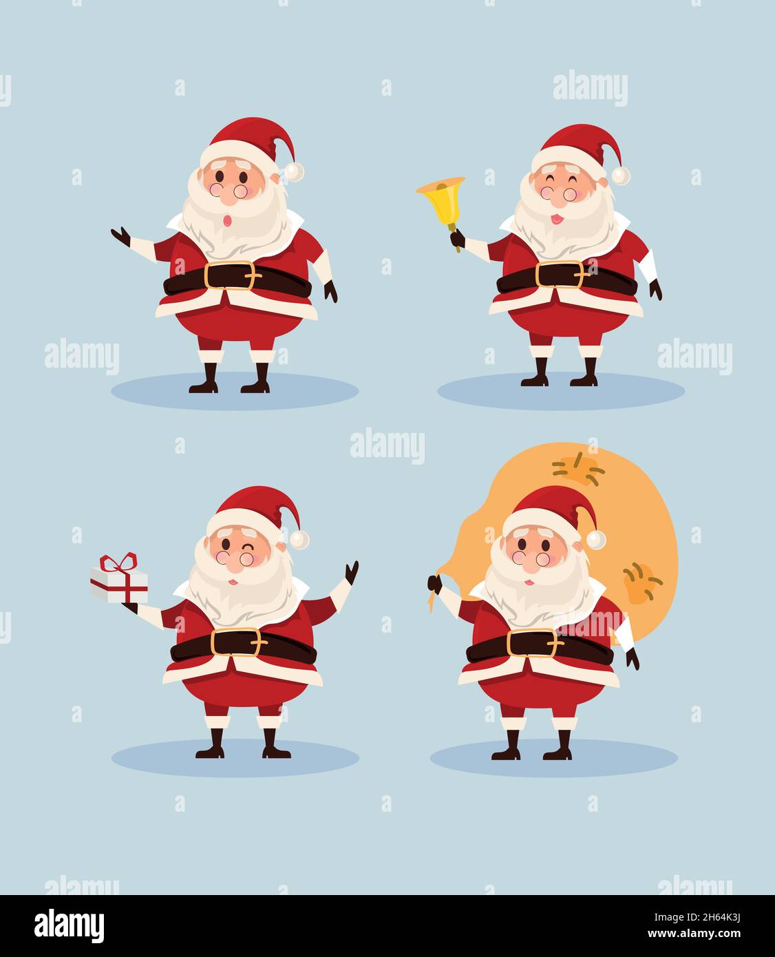 set of santa claus Stock Vector Image & Art - Alamy