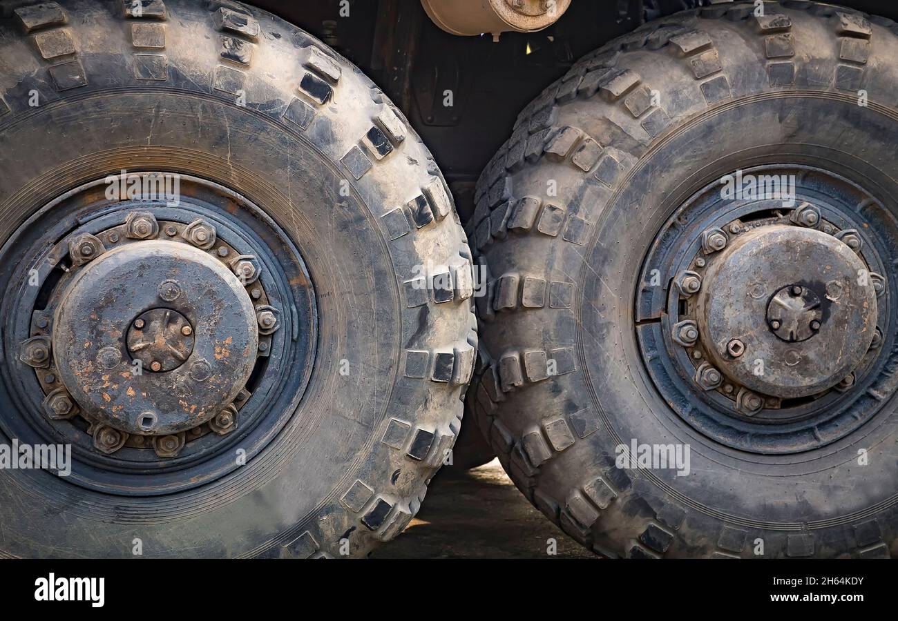 Tread of large tyre texture hi-res stock photography and images - Alamy