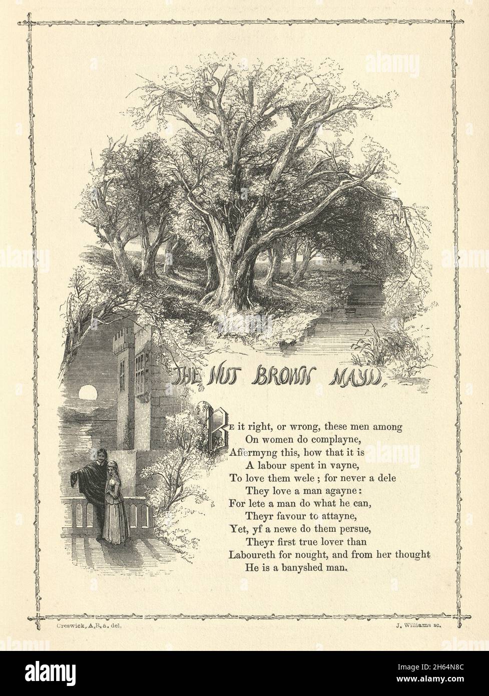 Book of British Ballads, The Nut-Brown Maid, Demon, Victorian 19th ...