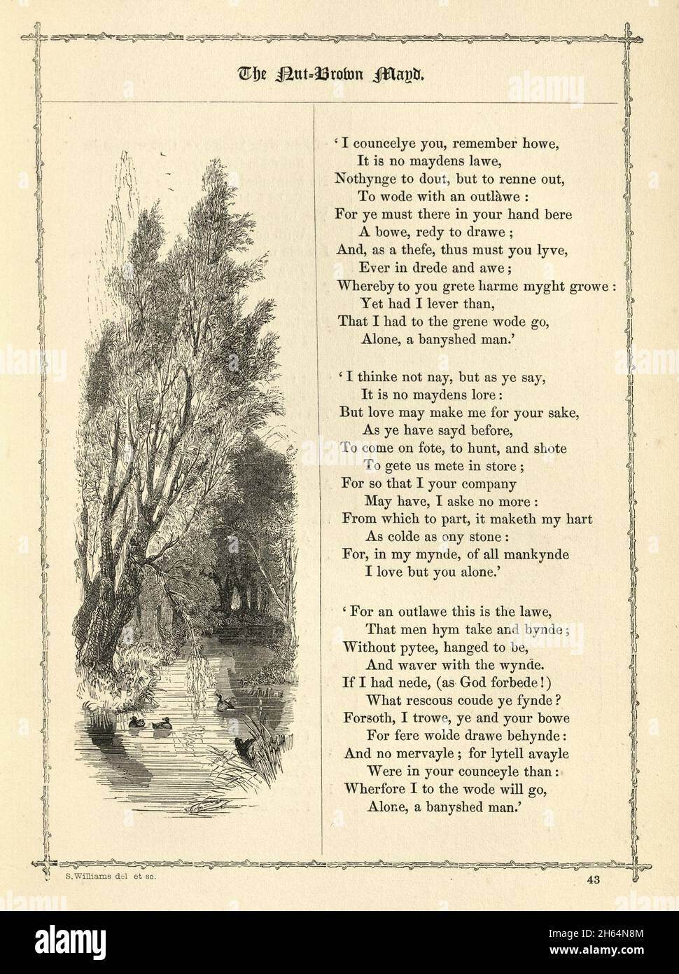 Book of British Ballads, The Nut-Brown Maid, Demon, Victorian 19th ...