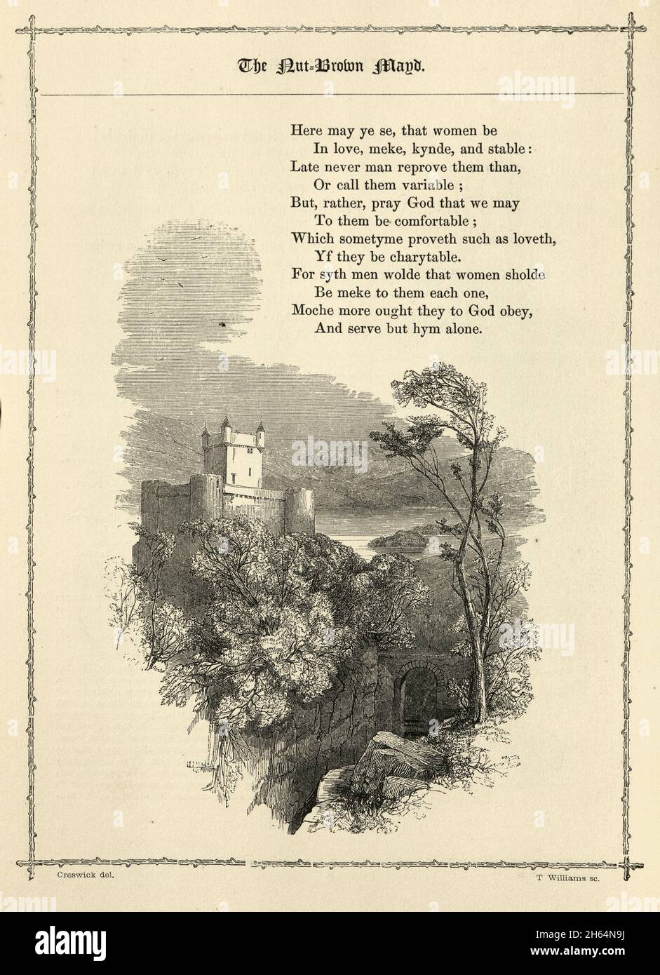 Book of British Ballads, The Nut-Brown Maid, Demon, Victorian 19th ...