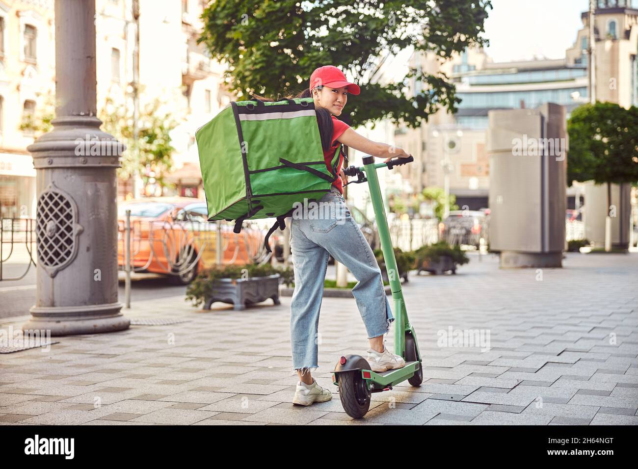 Scooter backpack hi-res stock photography and images - Alamy