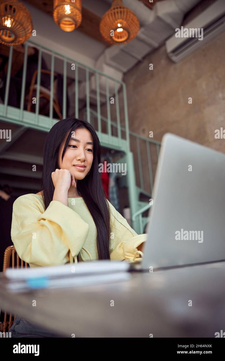 Young asian female happily hi-res stock photography and images - Alamy