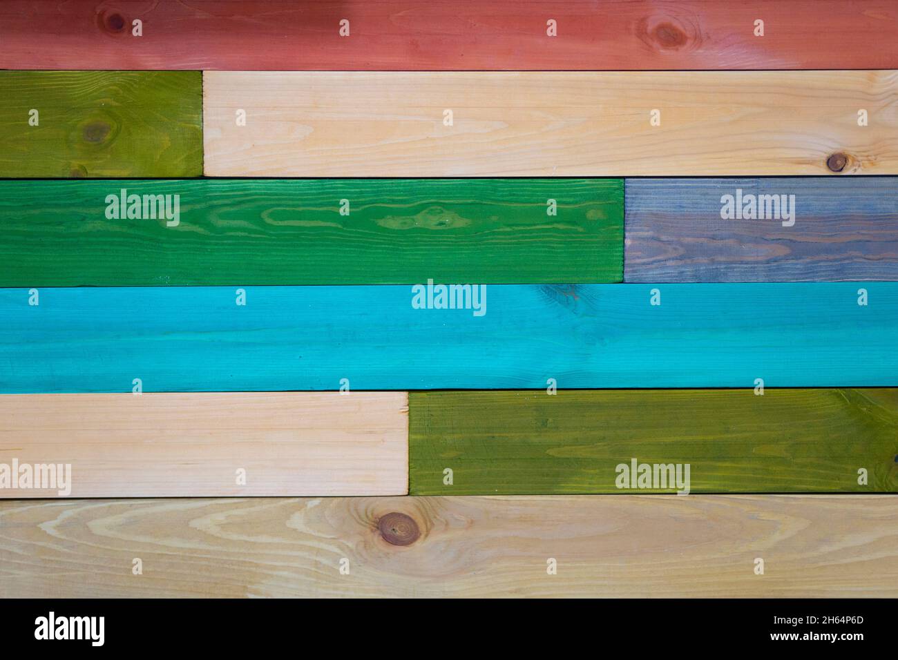 Background from multi-colored wooden boards Stock Photo - Alamy