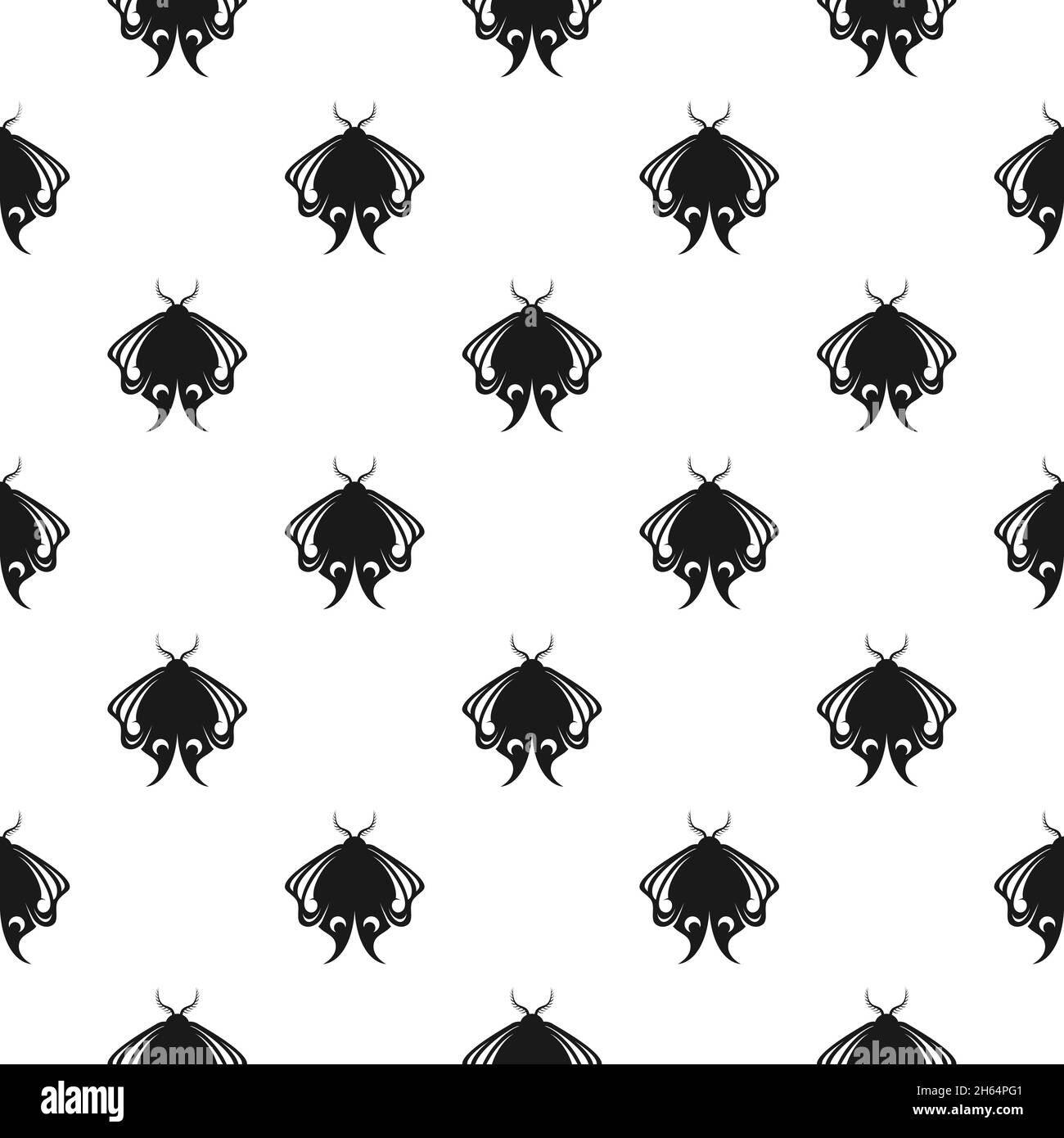 Celestial moth seamless ornament. Magic insect pattern isolated on ...