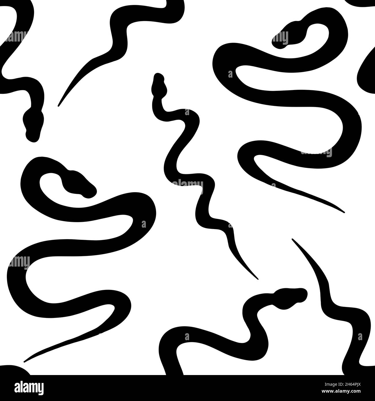 Seamless pattern with snakes on white background Stock Photo - Alamy