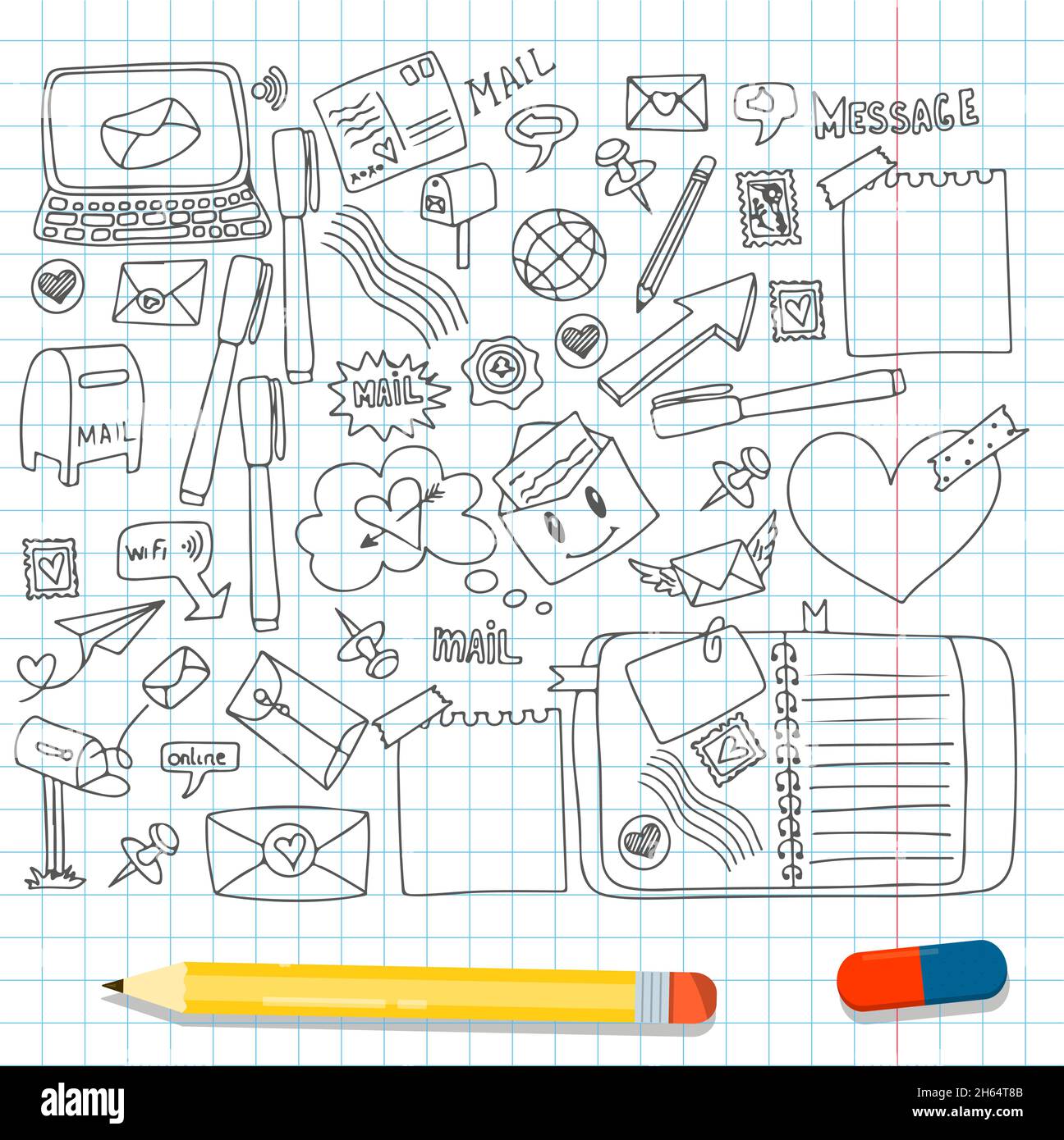 Children drawings envelope hi-res stock photography and images - Alamy