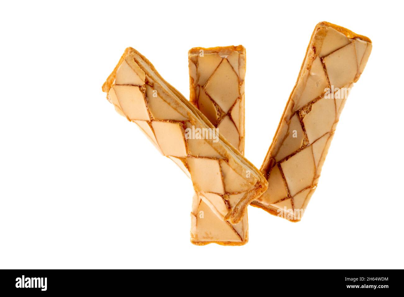 Cookie Sfogliatine, glazed puff pastry biscuits. Italian dessert ...