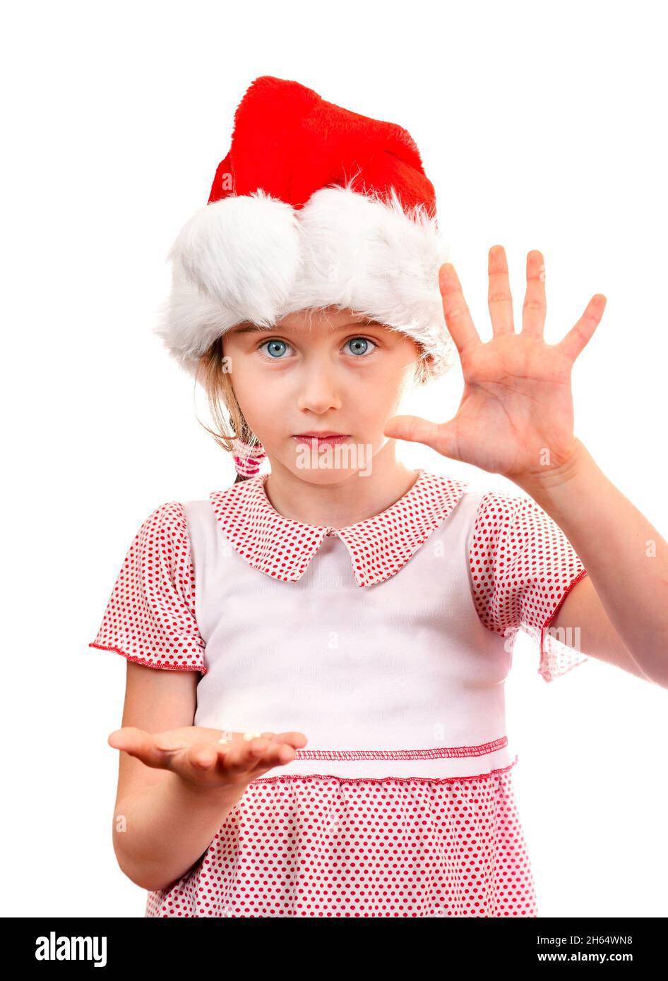 Little girl waving sign hi-res stock photography and images - Alamy