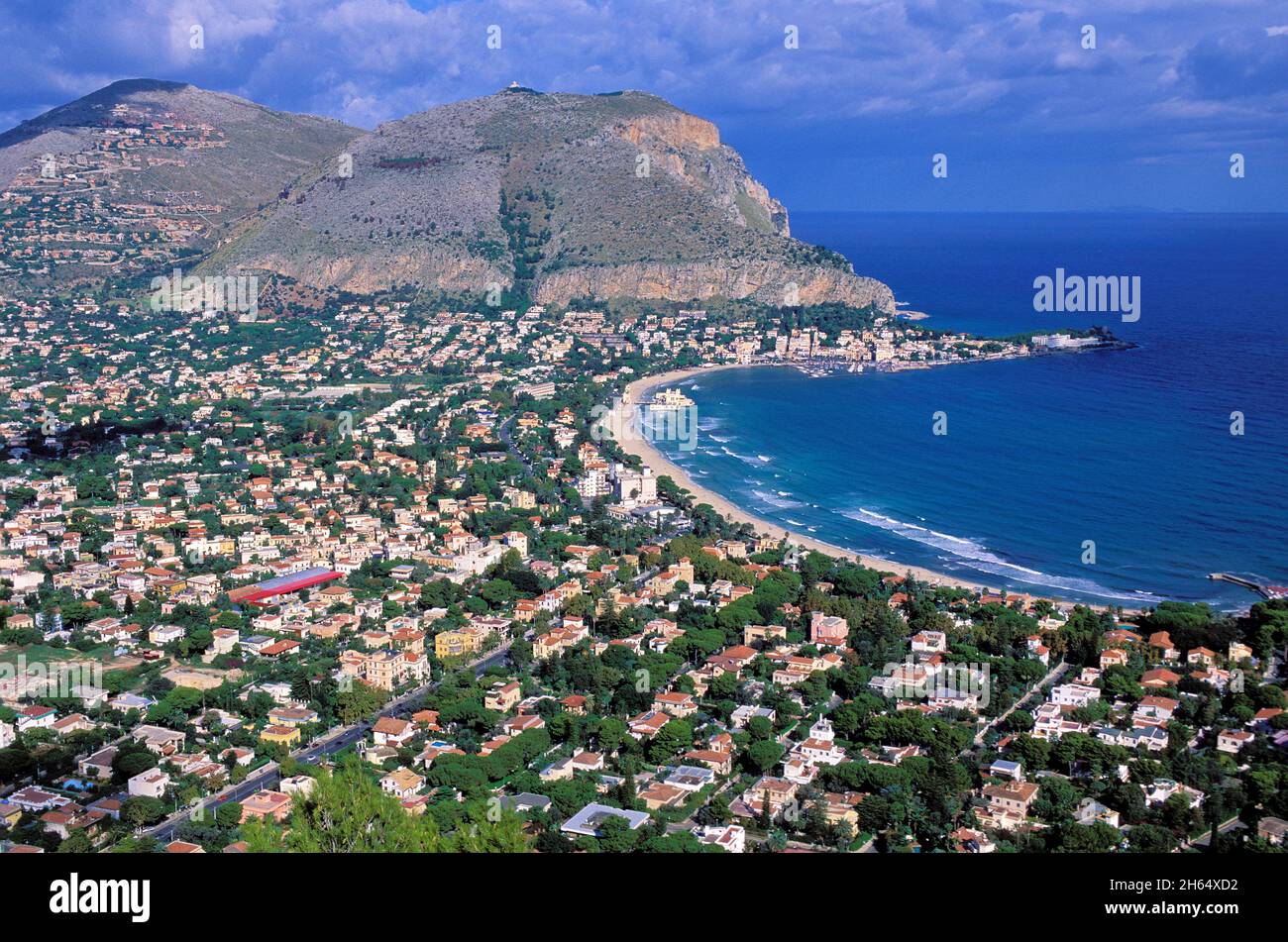 Mondello bay. Sicily. Italy Stock Photo - Alamy